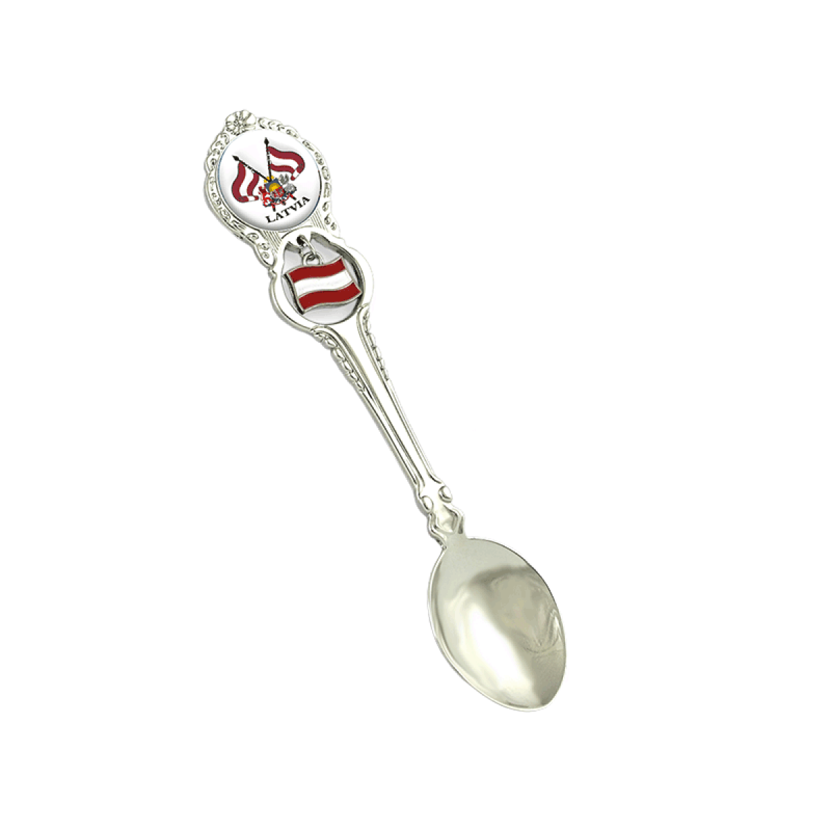Metāla karote ar karogu "Latvija" | Goody.lv